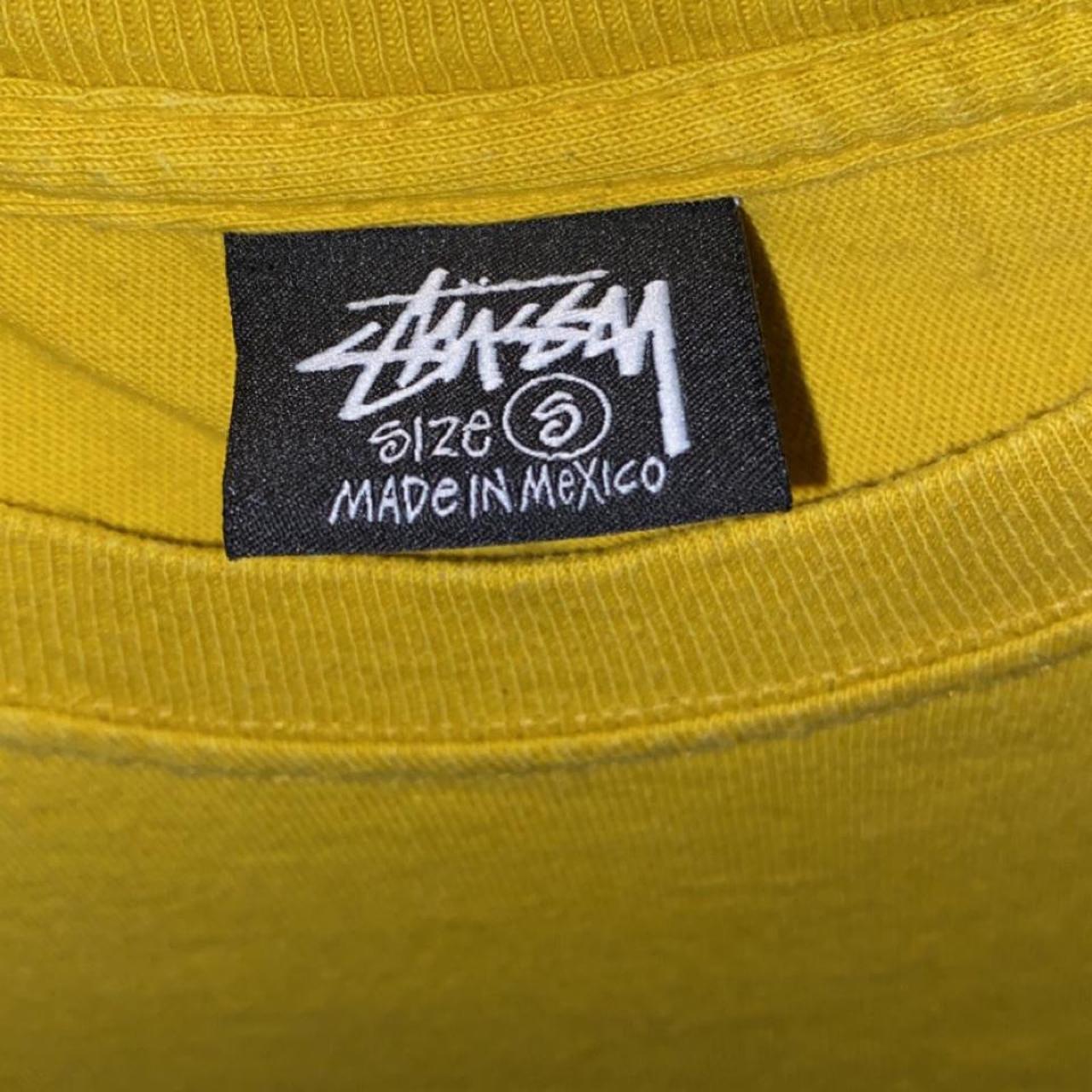 Stussy classic logo tee with large writing on the... - Depop