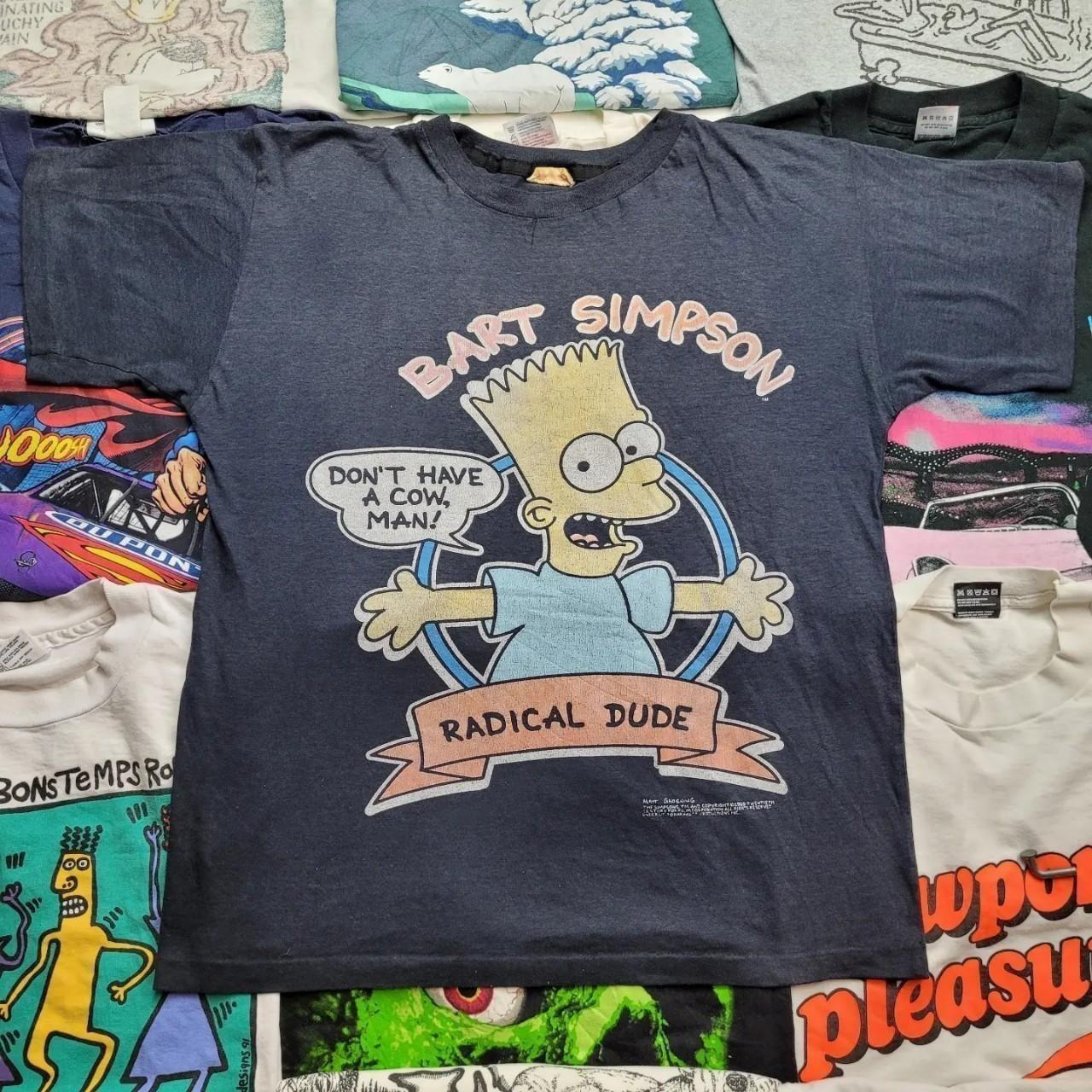 Vintage 80's Boot Bart Simpson Don't Have A Cow Man... - Depop