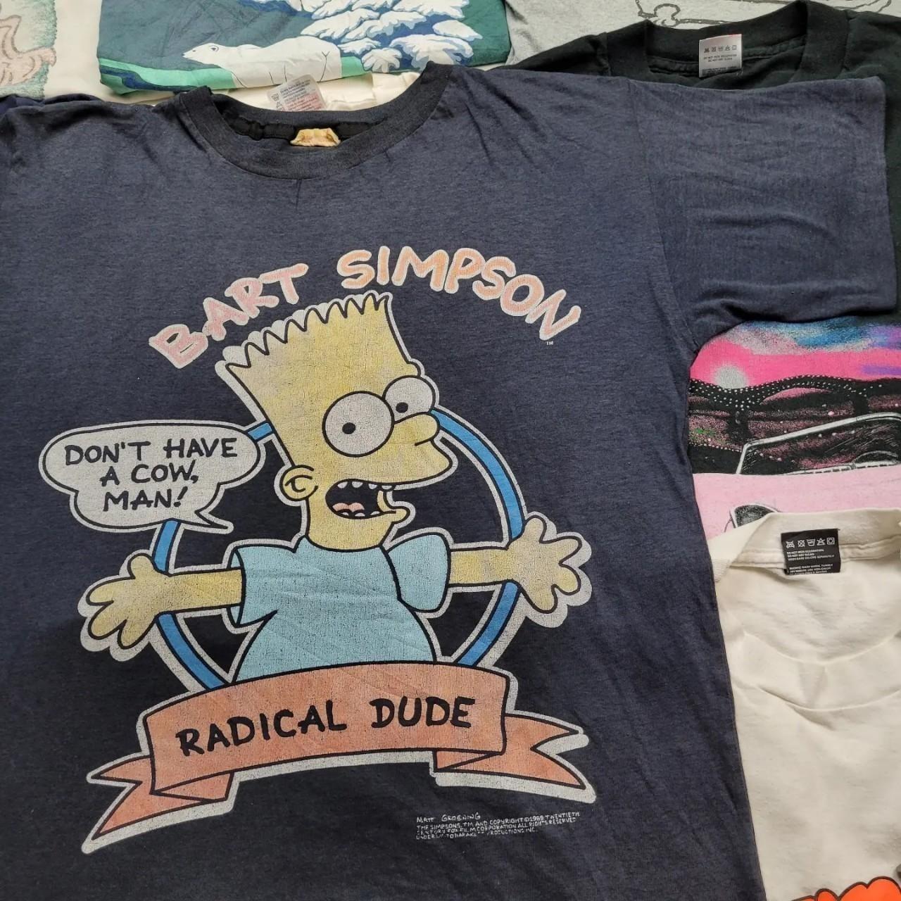 Vintage 80's Boot Bart Simpson Don't Have A Cow Man... - Depop