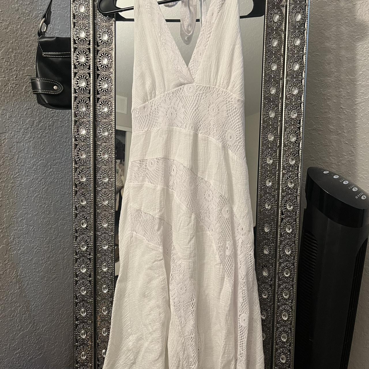 Skims Women's White Dress | Depop