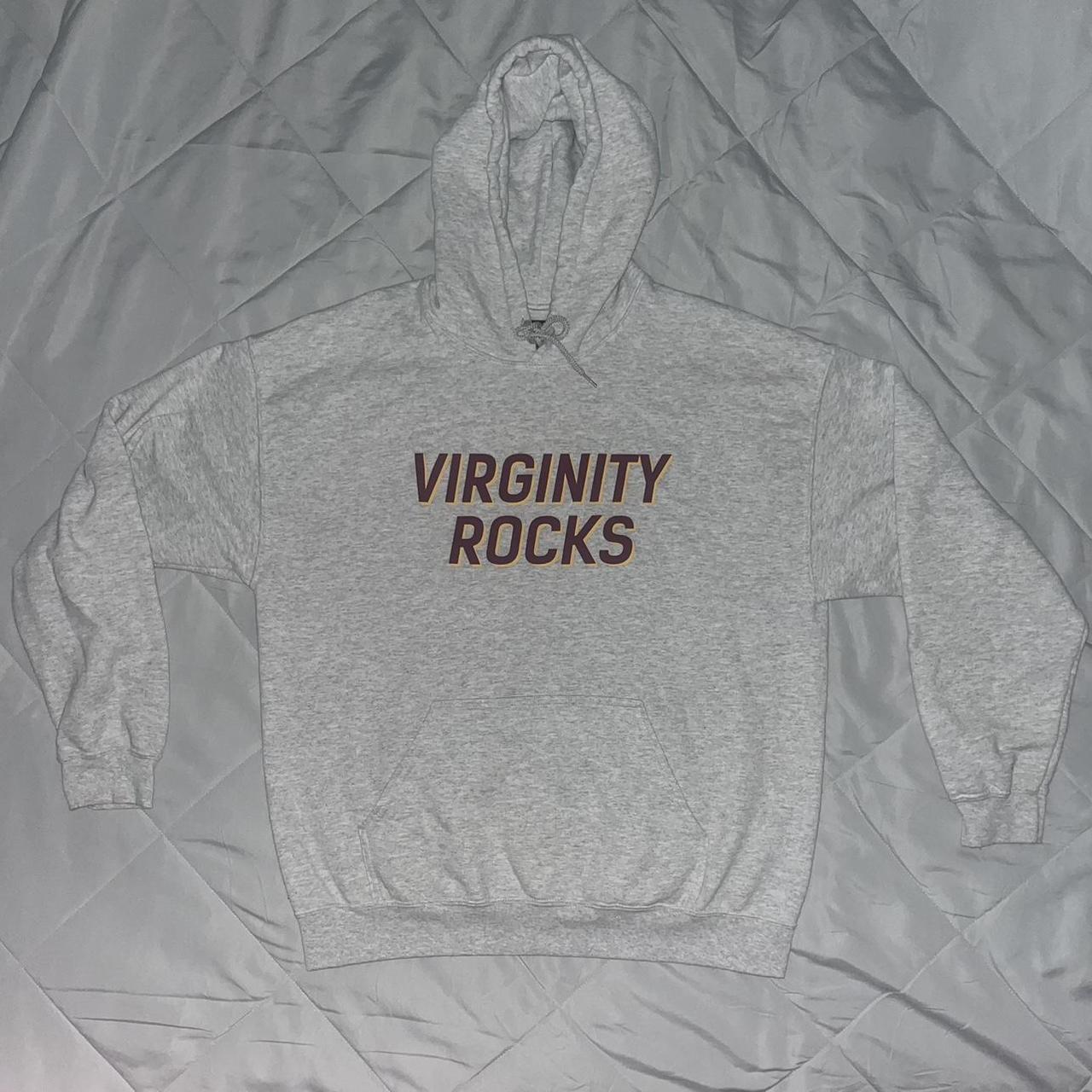 Virginity Rocks hoodie - Depop