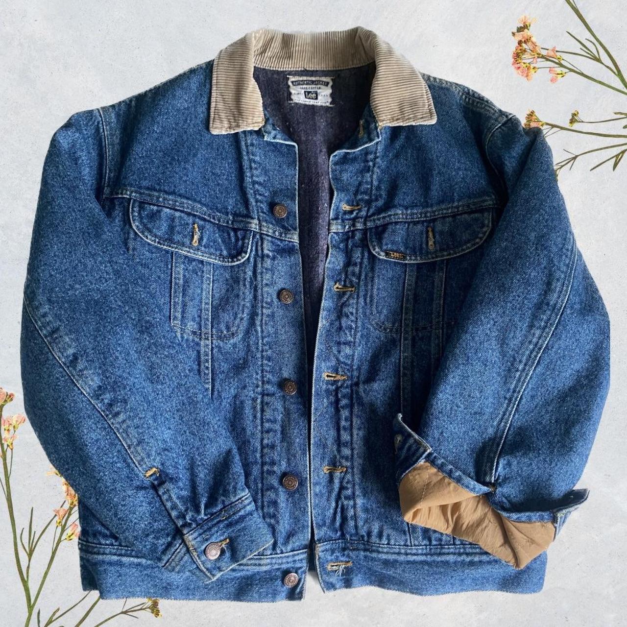 Lee denim jacket with corduroy collar Quilted inner... - Depop