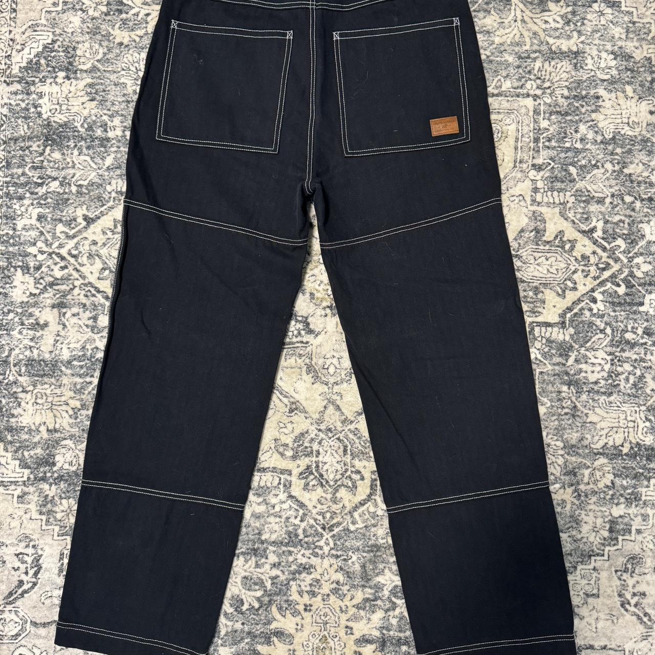 Liquid Lagoon Black Double Knee Multiple Pocket... - Depop