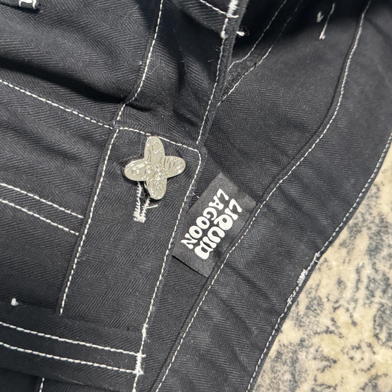 Liquid Lagoon Black Double Knee Multiple Pocket... - Depop