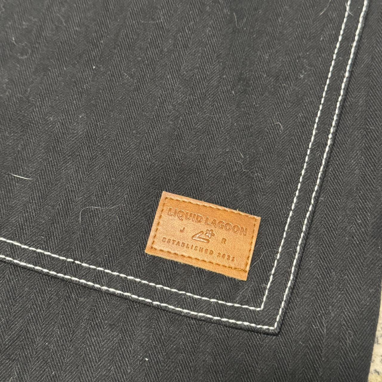 Liquid Lagoon Black Double Knee Multiple Pocket... - Depop