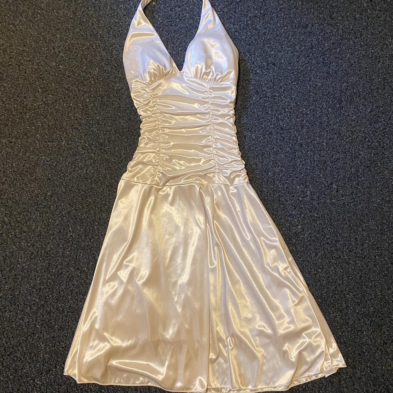 STUNNING ruby rox white satin marilyn monroe style... - Depop
