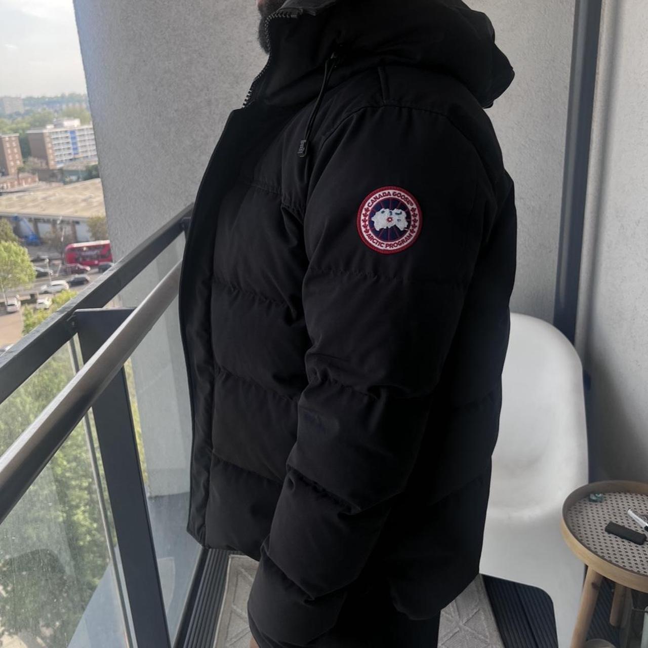 Canada Goose hooded coat with some minor fading due... - Depop
