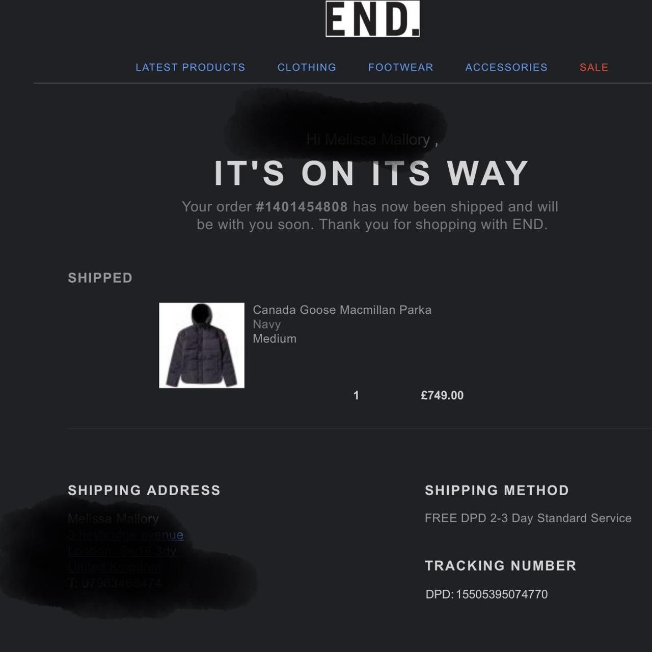 Canada Goose hooded coat with some minor fading due... - Depop