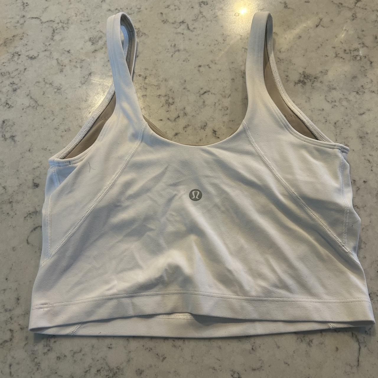 Lululemon white align tank size 4 | Depop