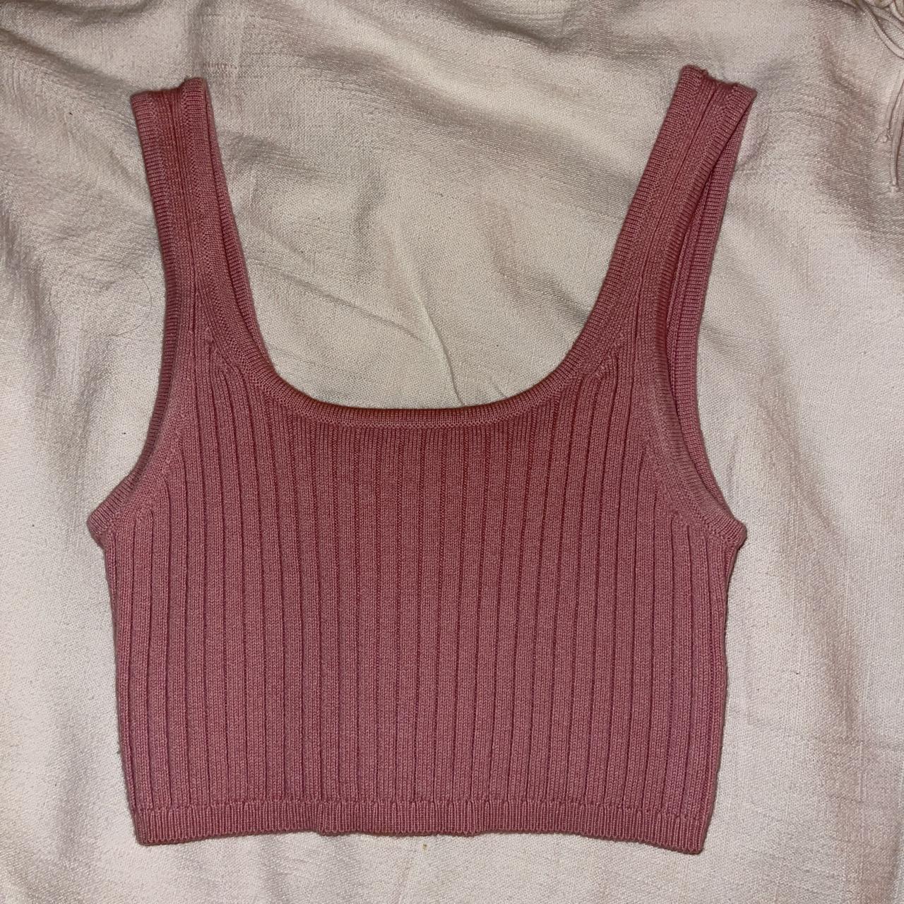 Ribbed Aritzia “Wilfred” brand cropped tank. Worn a... - Depop