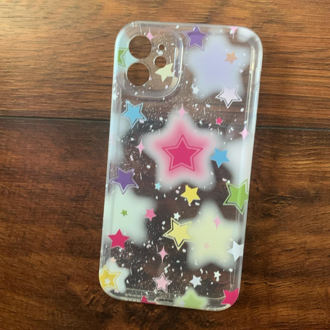 iPhone 11 clear rainbow star phone case never used... - Depop