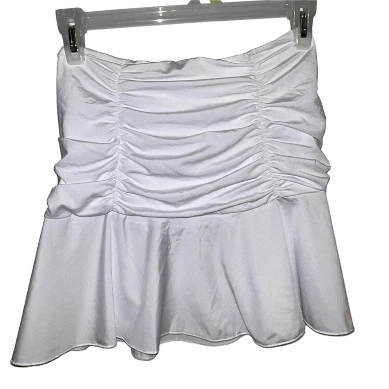 y2k A-Line Pleated Ruffle Mini Skirt Size S, Length... - Depop