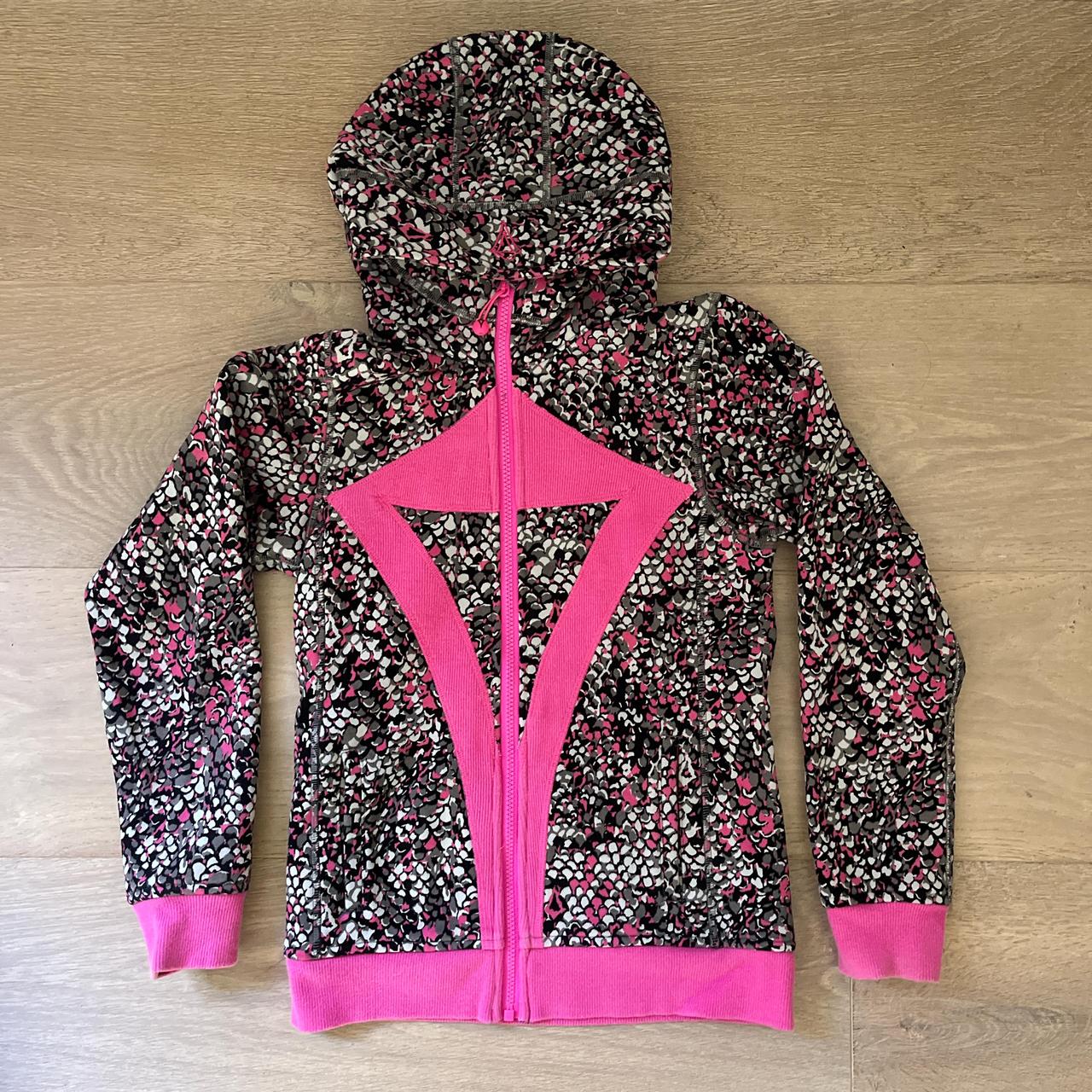 ivivva multicolor jacket pink, grey, white,... - Depop