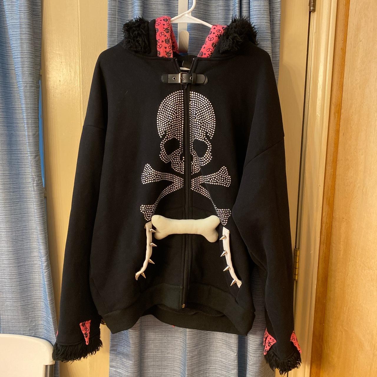 punk cat ear and tail oversized jacket by brand... - Depop