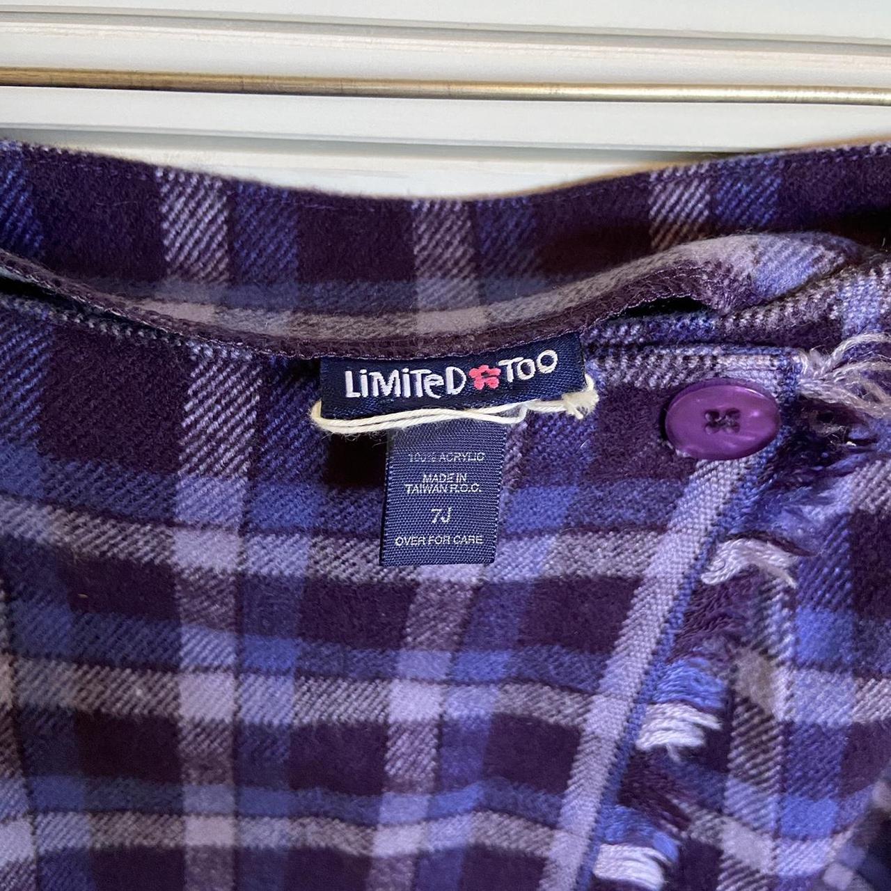 purple plaid limited too mini skirt statement... - Depop