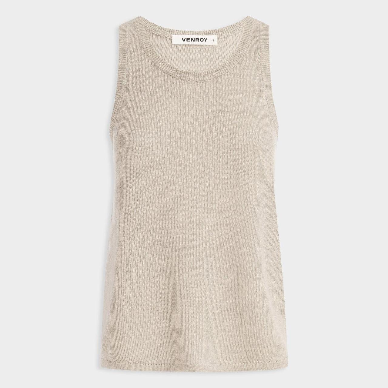 Venroy Linen Knitted Tank Size M Never worn (no... - Depop