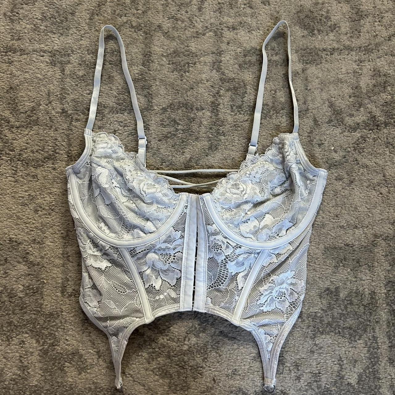 viral sopha dopha light blue glanssons lace... | Depop