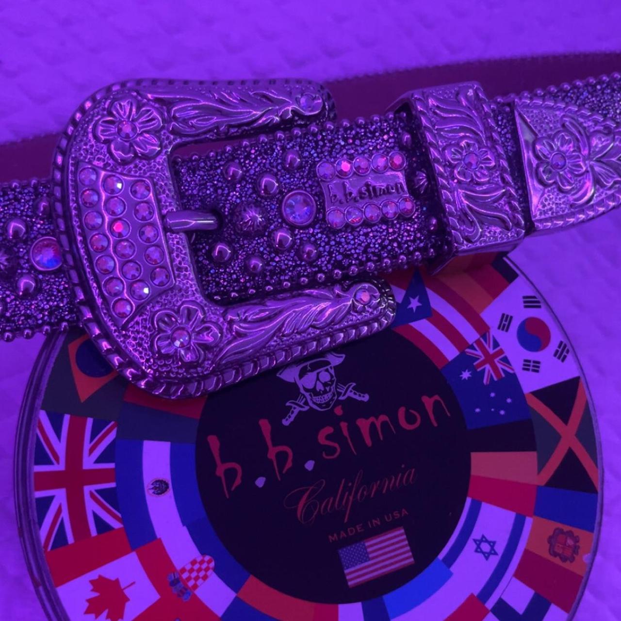 B.B Simon Multi-coloured Silver Rhinestone... | Depop