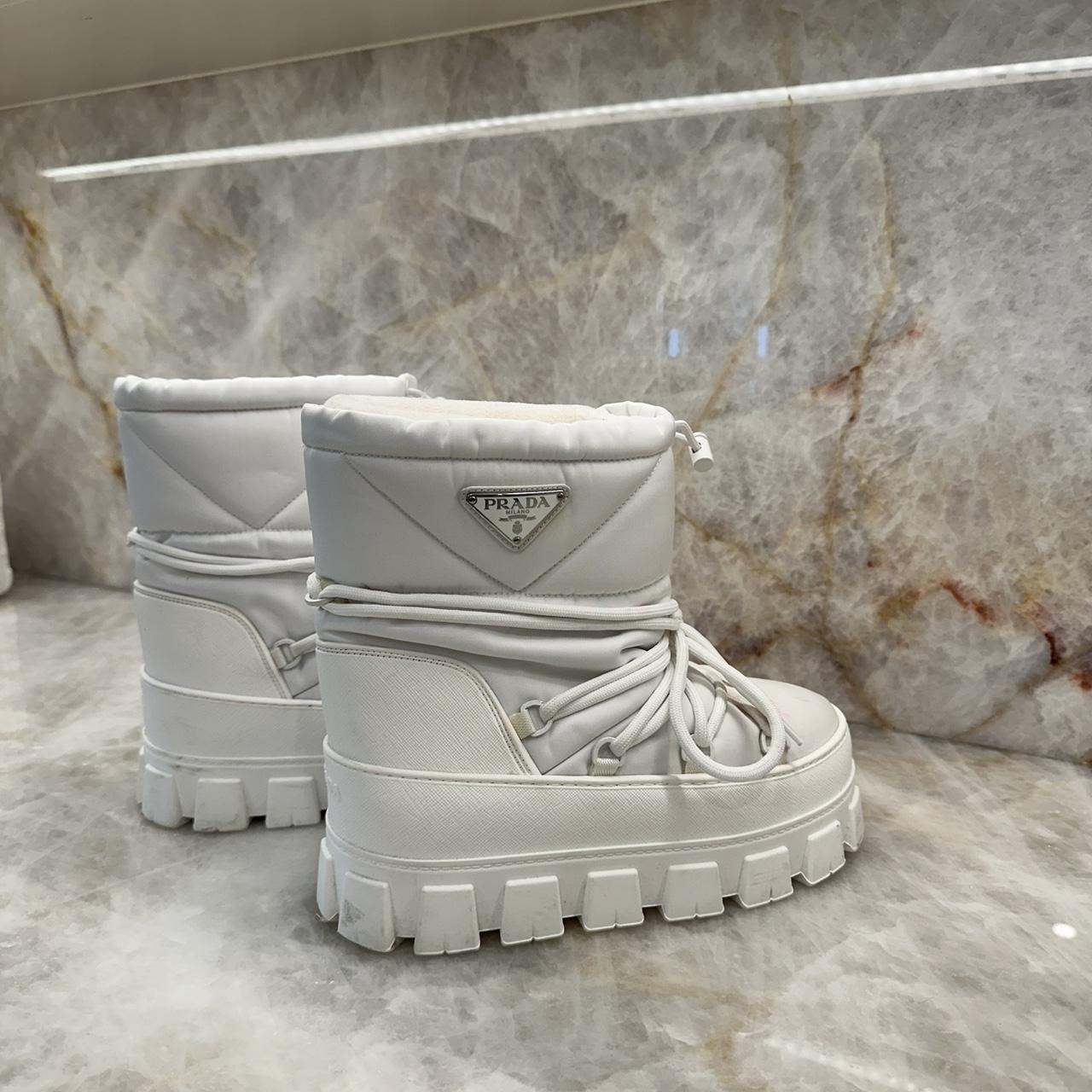 White Prada snow boots #winterboots #prada #ski... | Depop