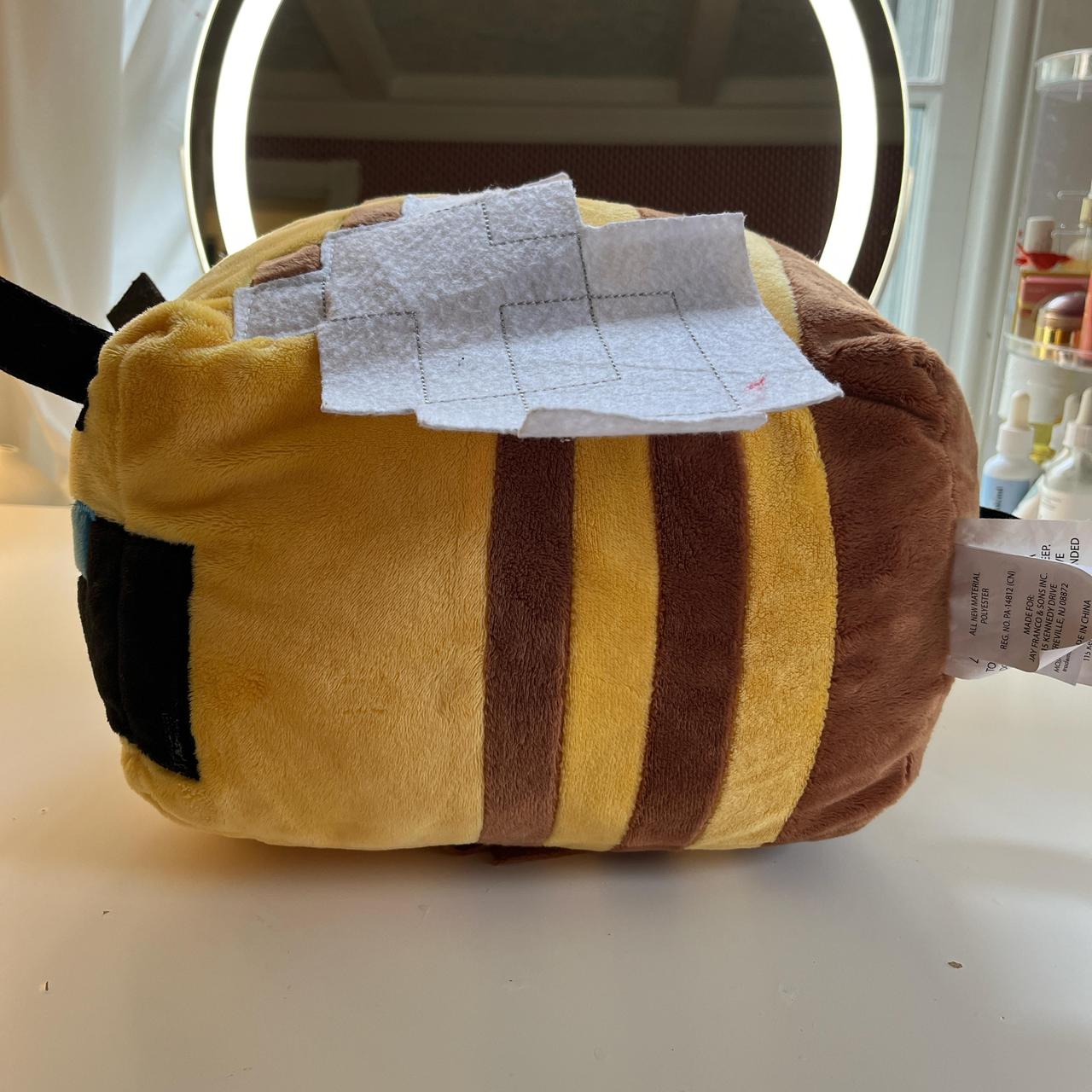 Large minecraft bee plushie/stuffed animal Super... | Depop