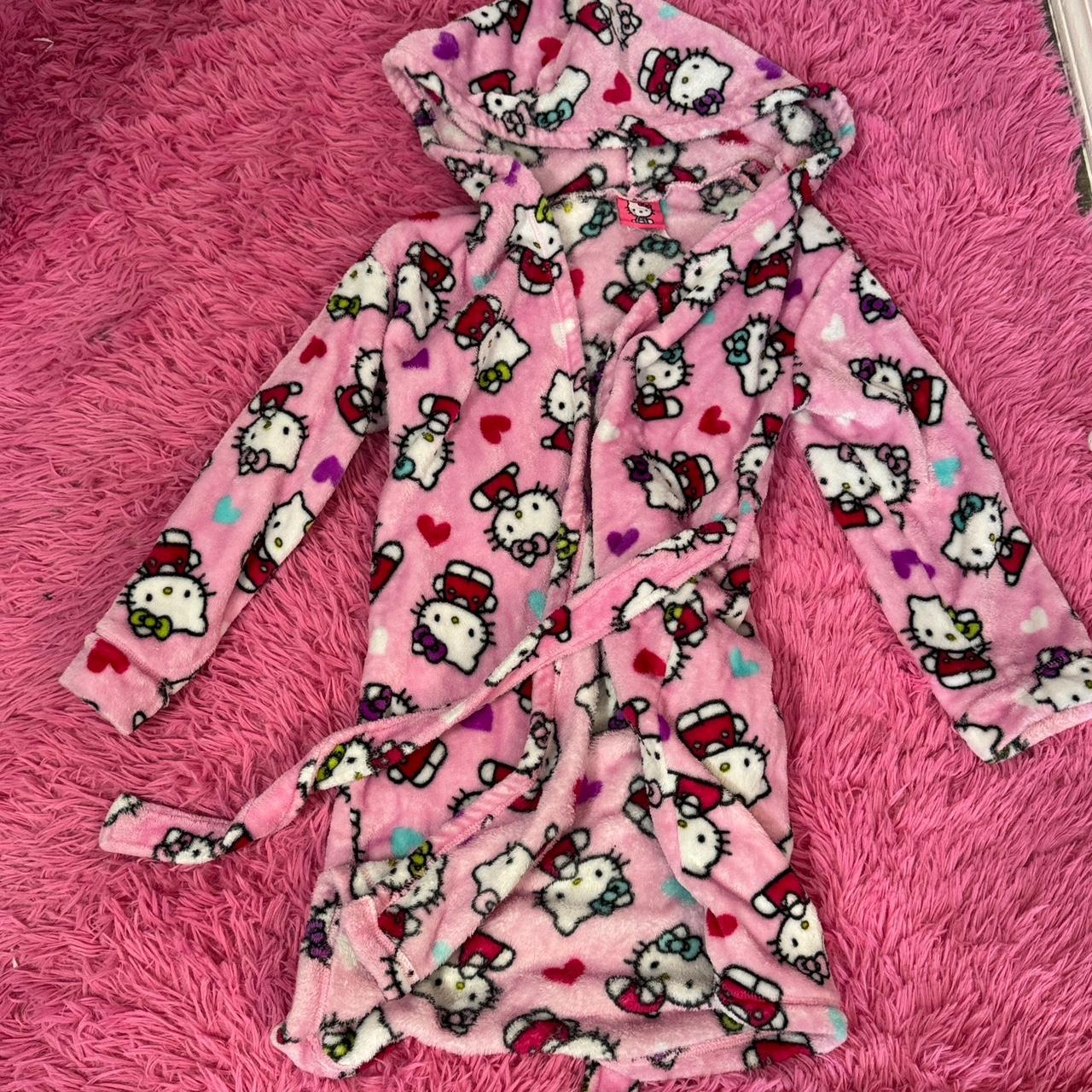 Hello kitty robe pink and soft Size: XS-S but the... - Depop