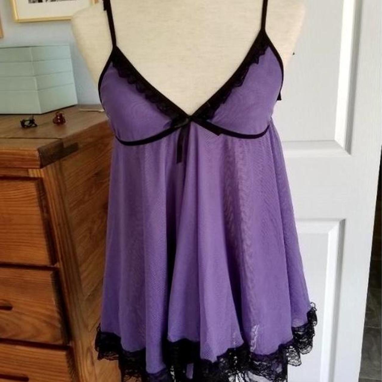 fluffy purple camisole 65% cotton 35% polyester... - Depop