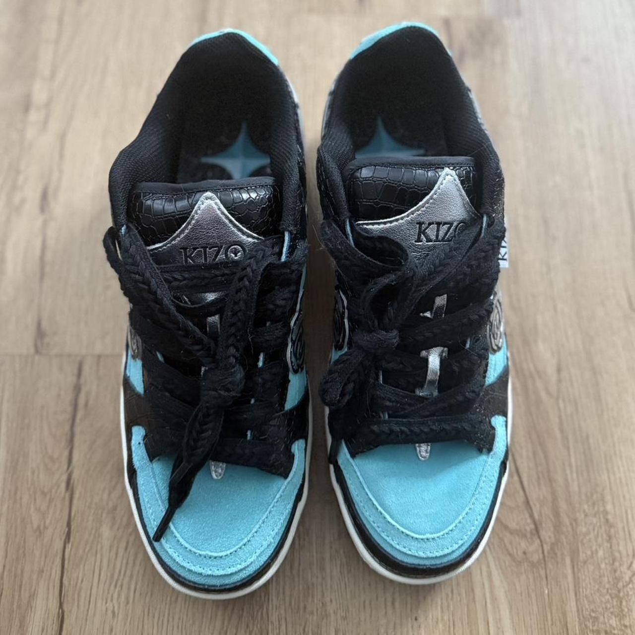 Tiffany blue and black Kizo sneakers #sneakers | Depop