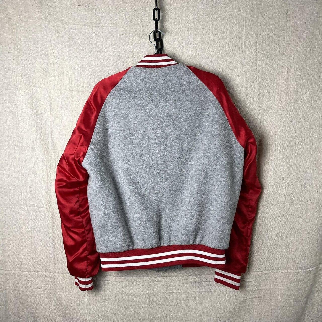Vintage Chalk Line Varsity Jacket Sherpa Lined Size... - Depop