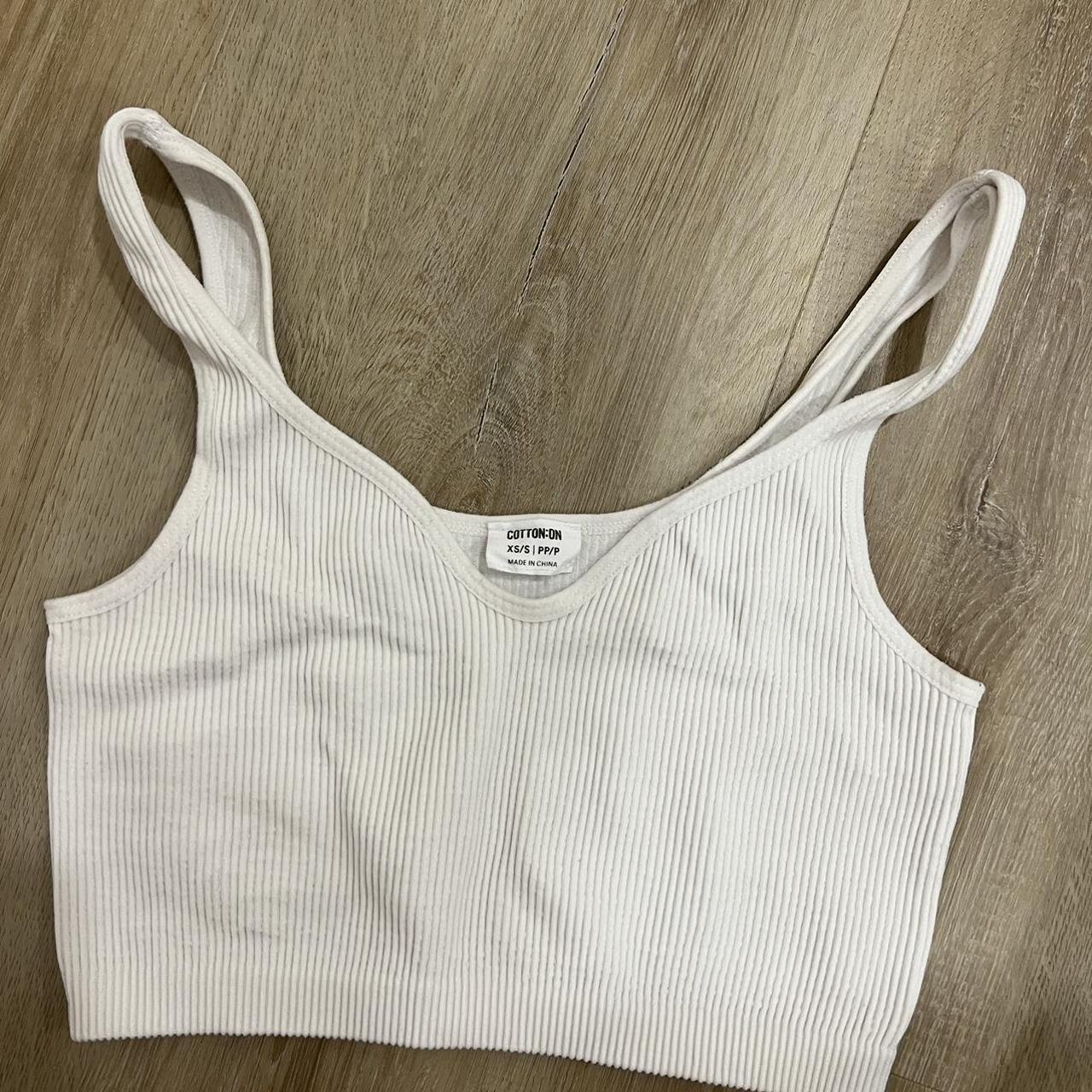 Cotton on white cropped tank top. Excelled... - Depop