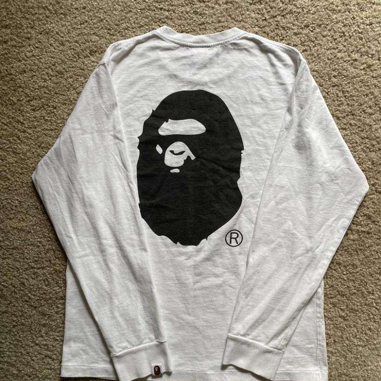 vintage bape long sleeve rare barely worn size... - Depop
