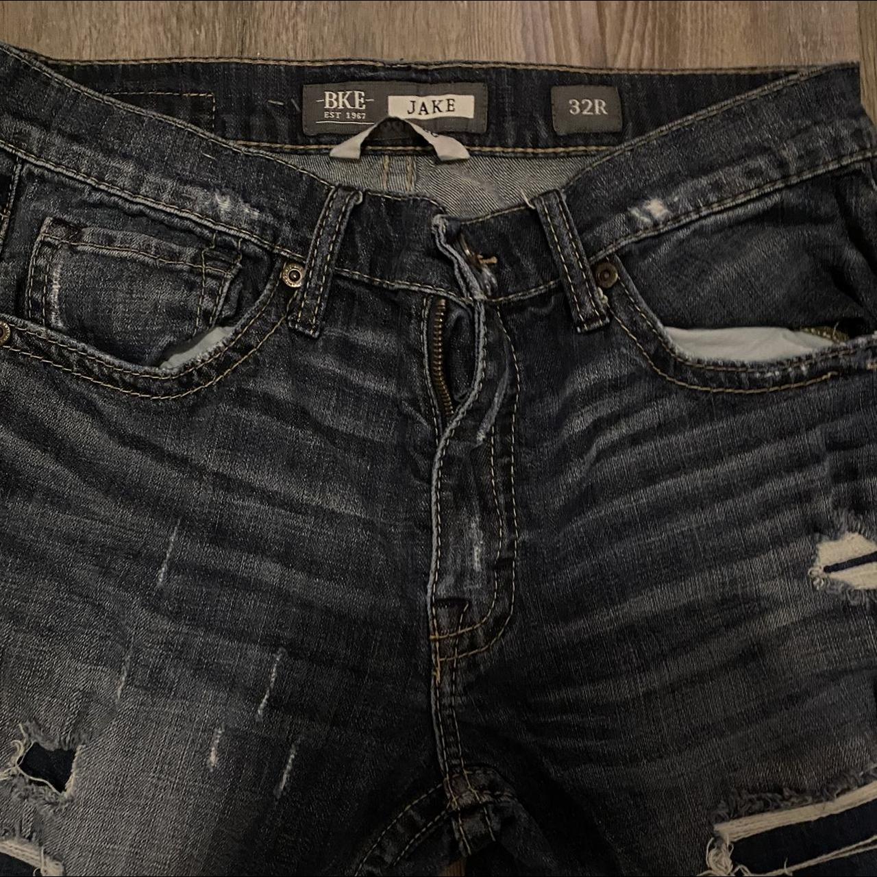 BKE Men's Blue and Navy Jeans | Depop