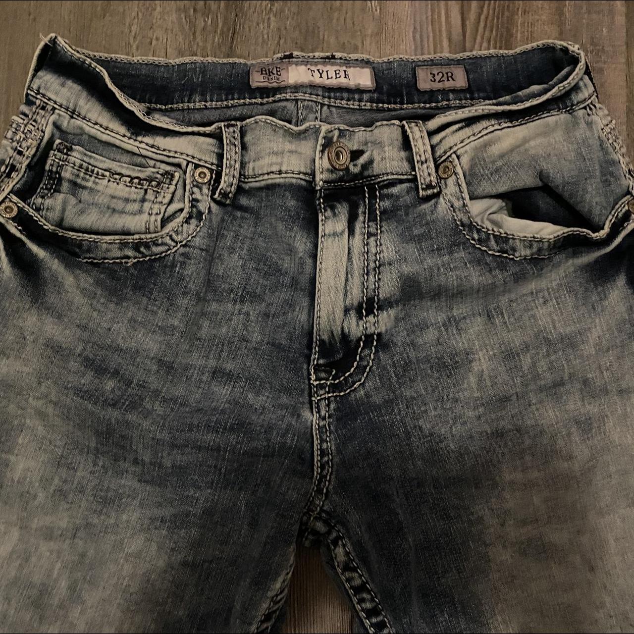 BKE Men's Blue and Navy Jeans | Depop