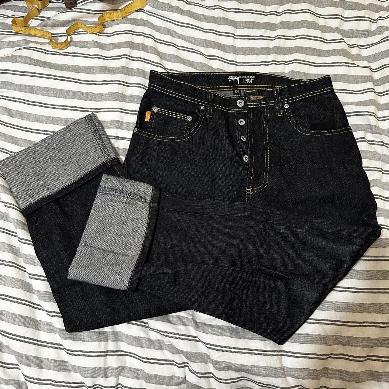 stussy rough and rugged denim - cute cute stitching... - Depop