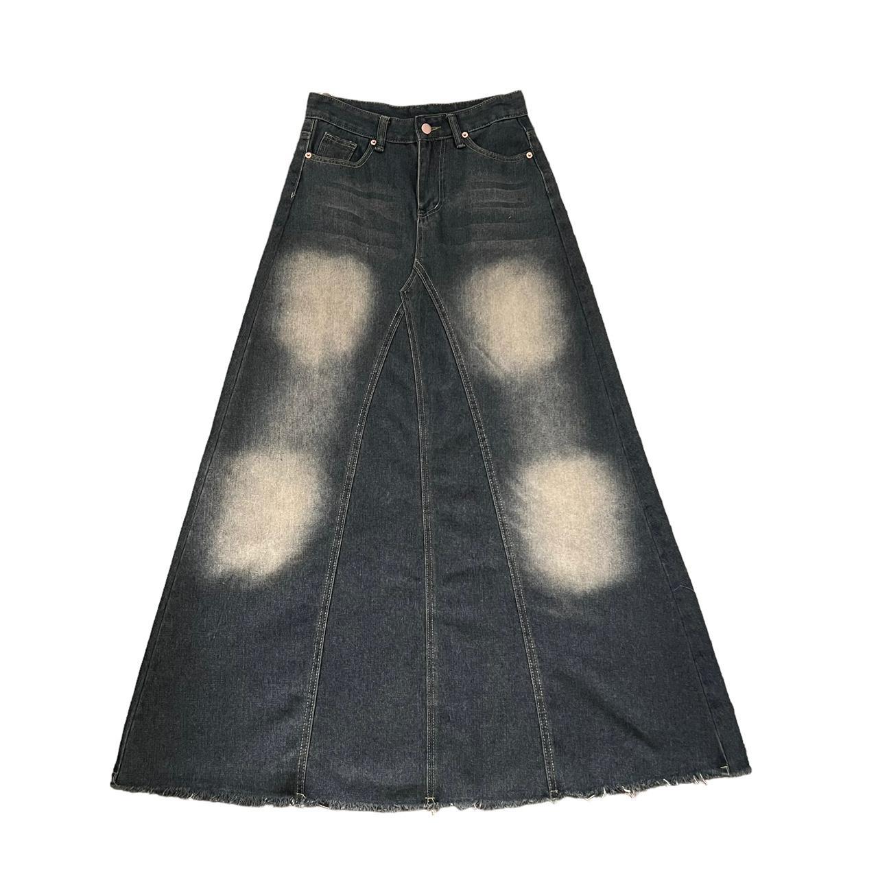 Denim long skirt extra long S:waist... - Depop