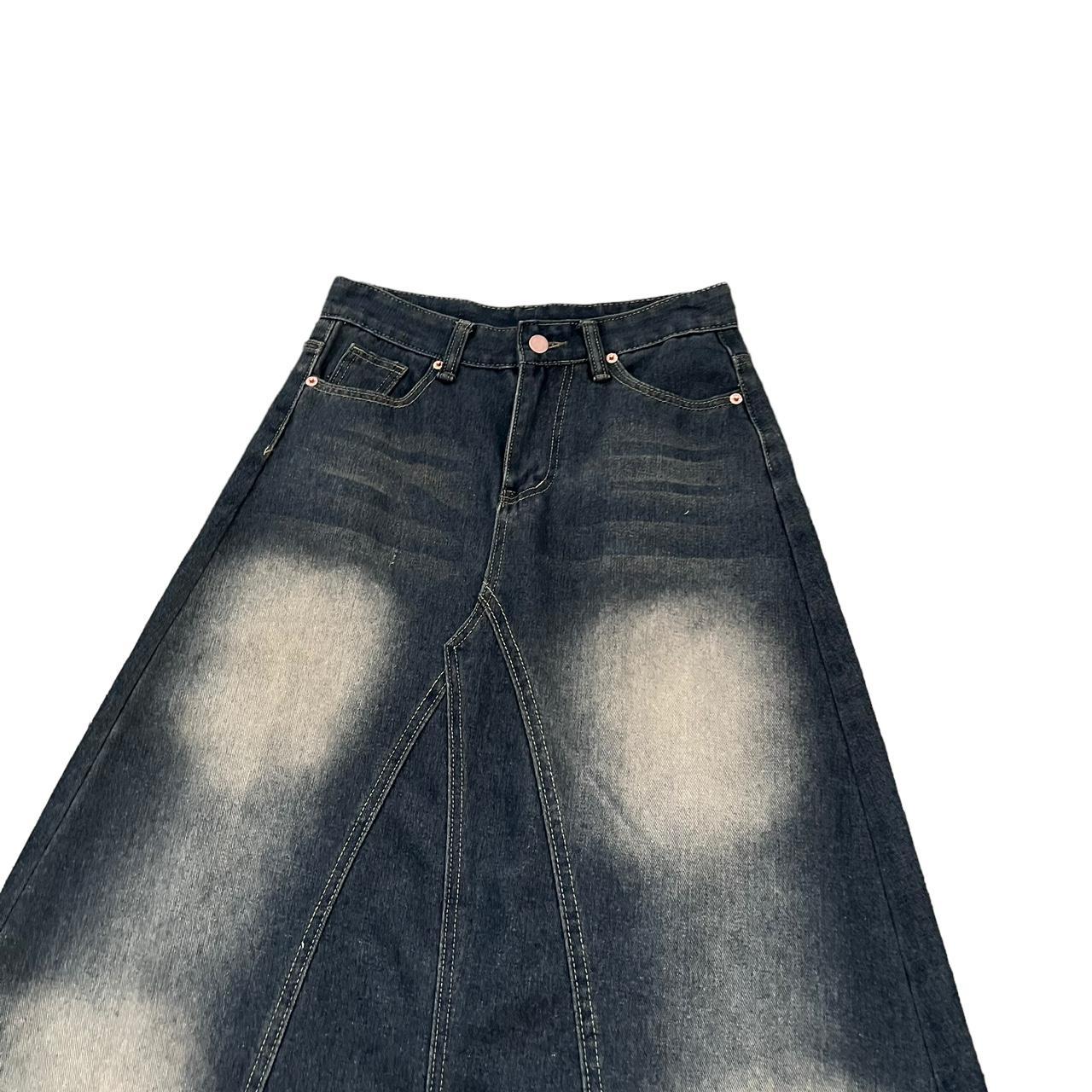 Denim long skirt extra long S:waist... - Depop