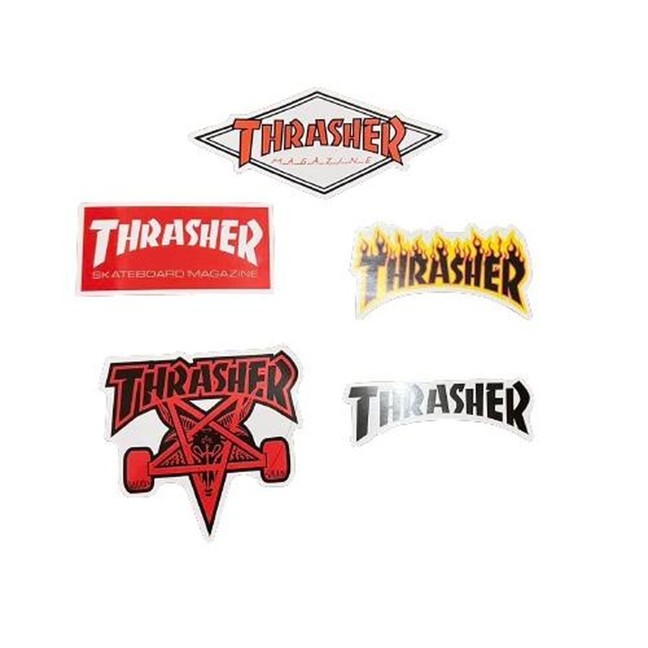 Thrasher stickers, 5pc #skate #skateboard #thrasher... - Depop