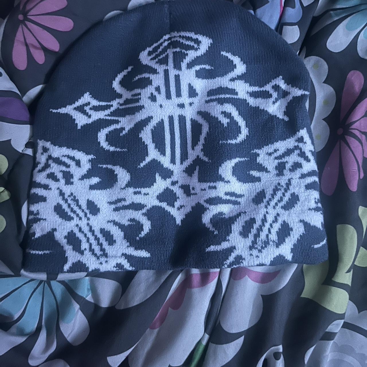 #y2k early #2000s skater grey skullcap beanie - Depop