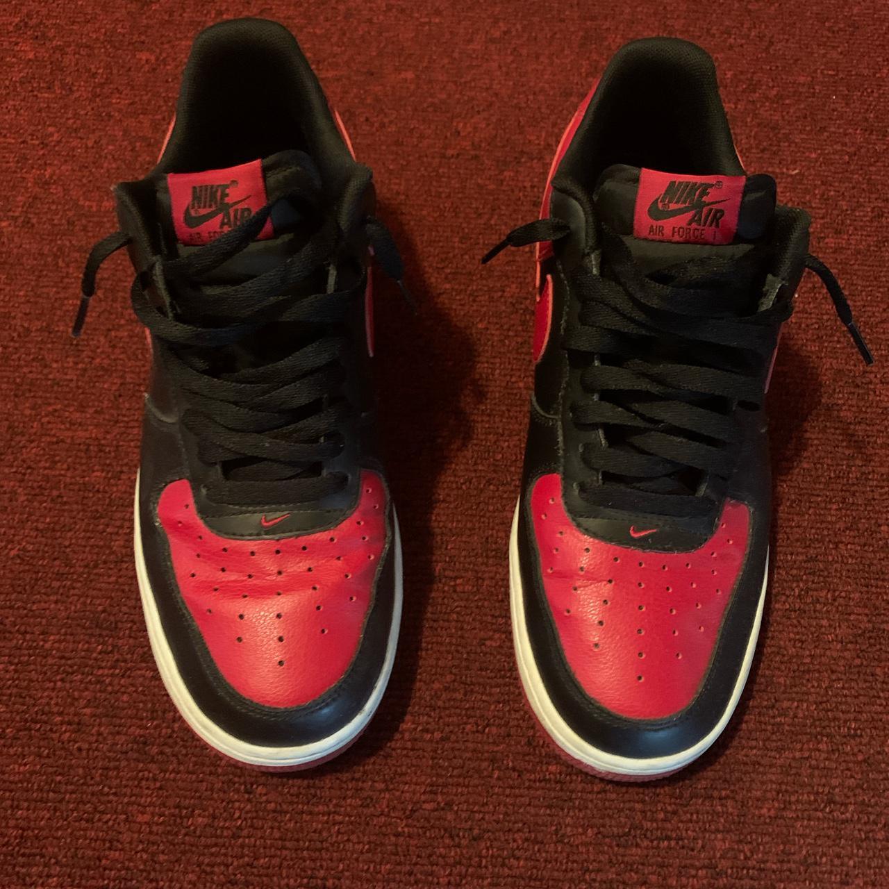 Air Force 1s Bred Colorway Comes with box $55 obo... | Depop