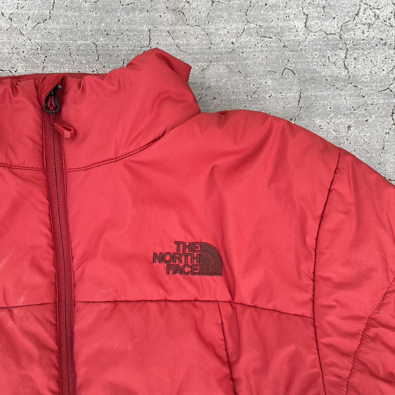 vintage red north face puffer jacket super puffy,... - Depop