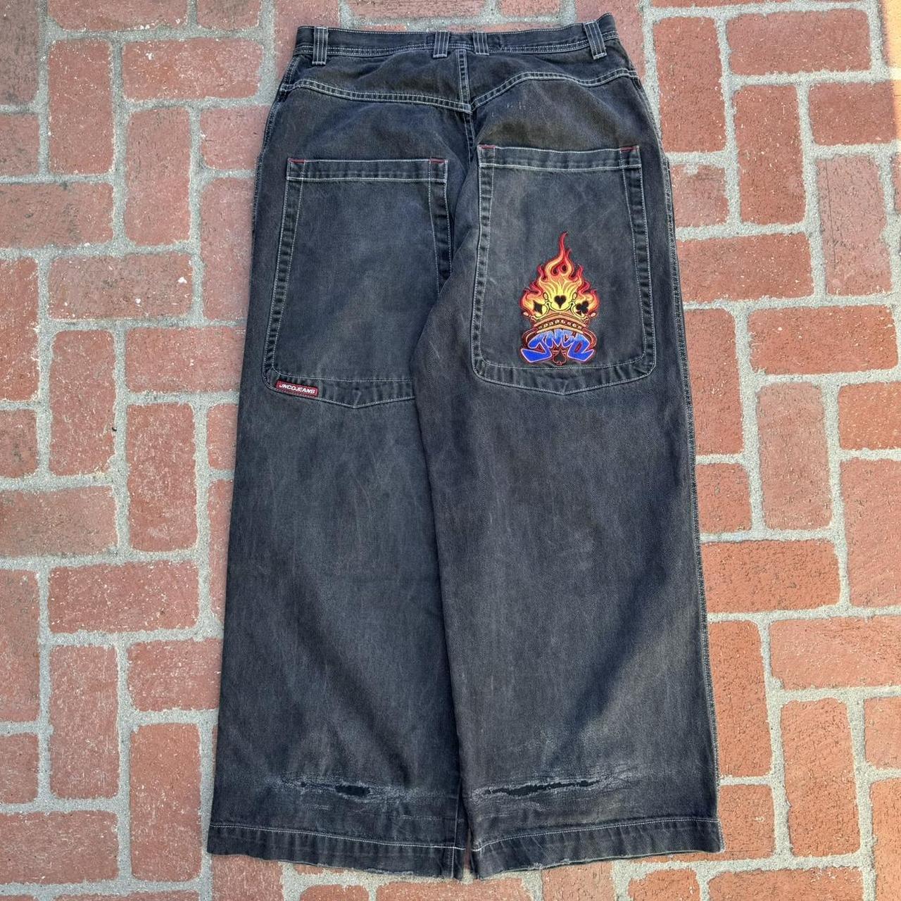Vintage Grail Black Flaming Spade JNCOS Size:... - Depop