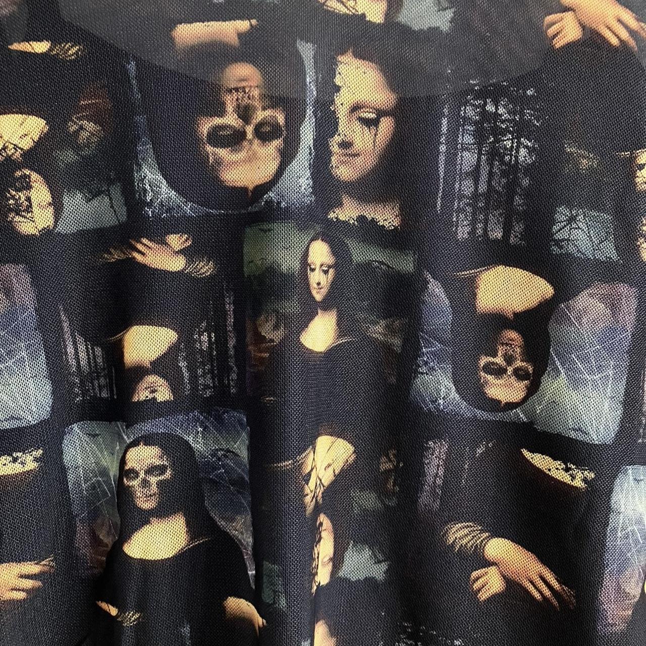 Hot Topic Sheer Mesh Zombie Mona Lisa Crop Top New Depop