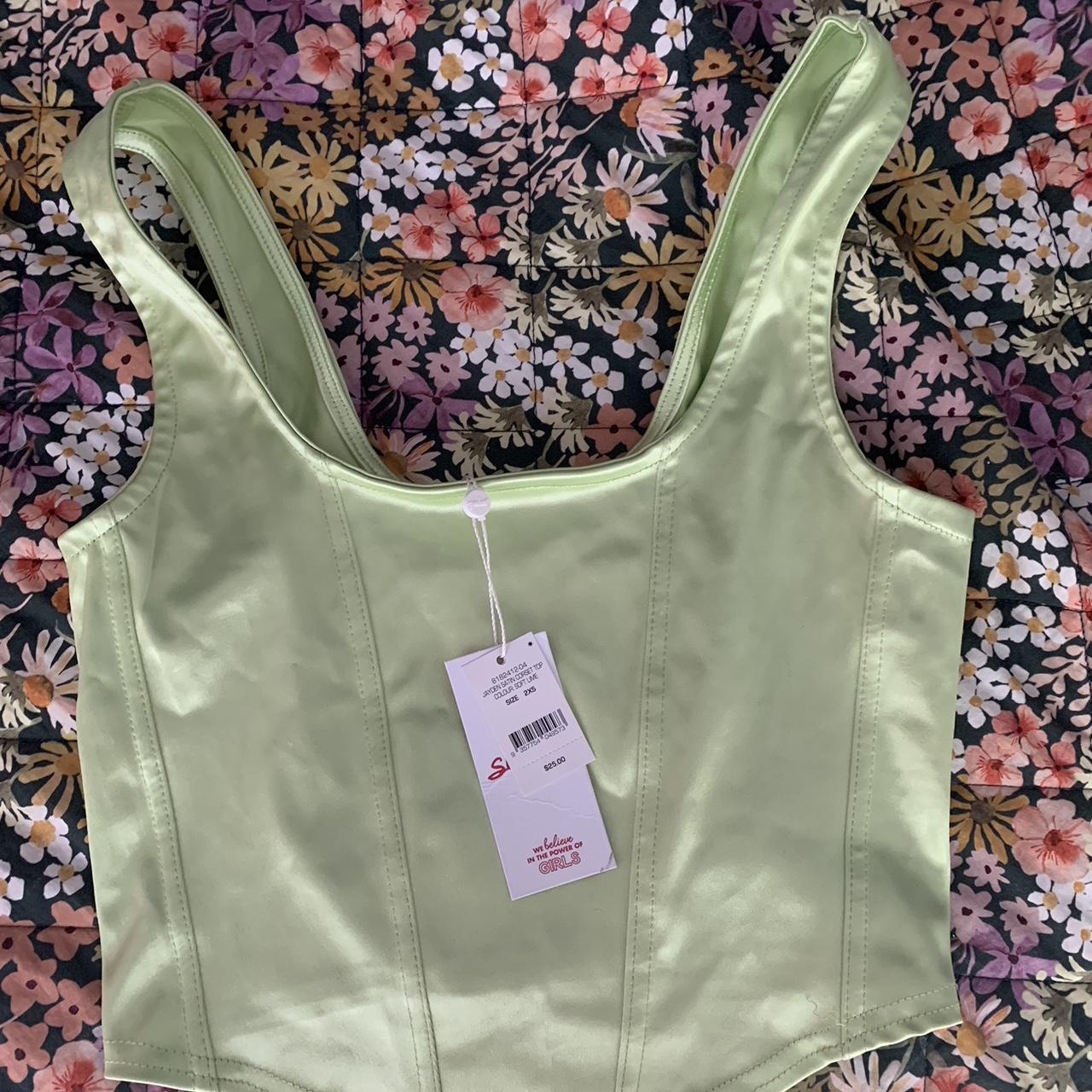 Supre brand new top Jayden satin corset top - Depop