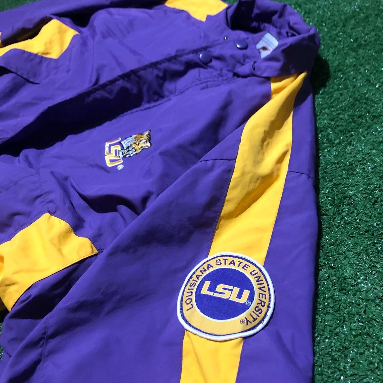Throwback Colosseum LSU windbreaker jacket size L - Depop