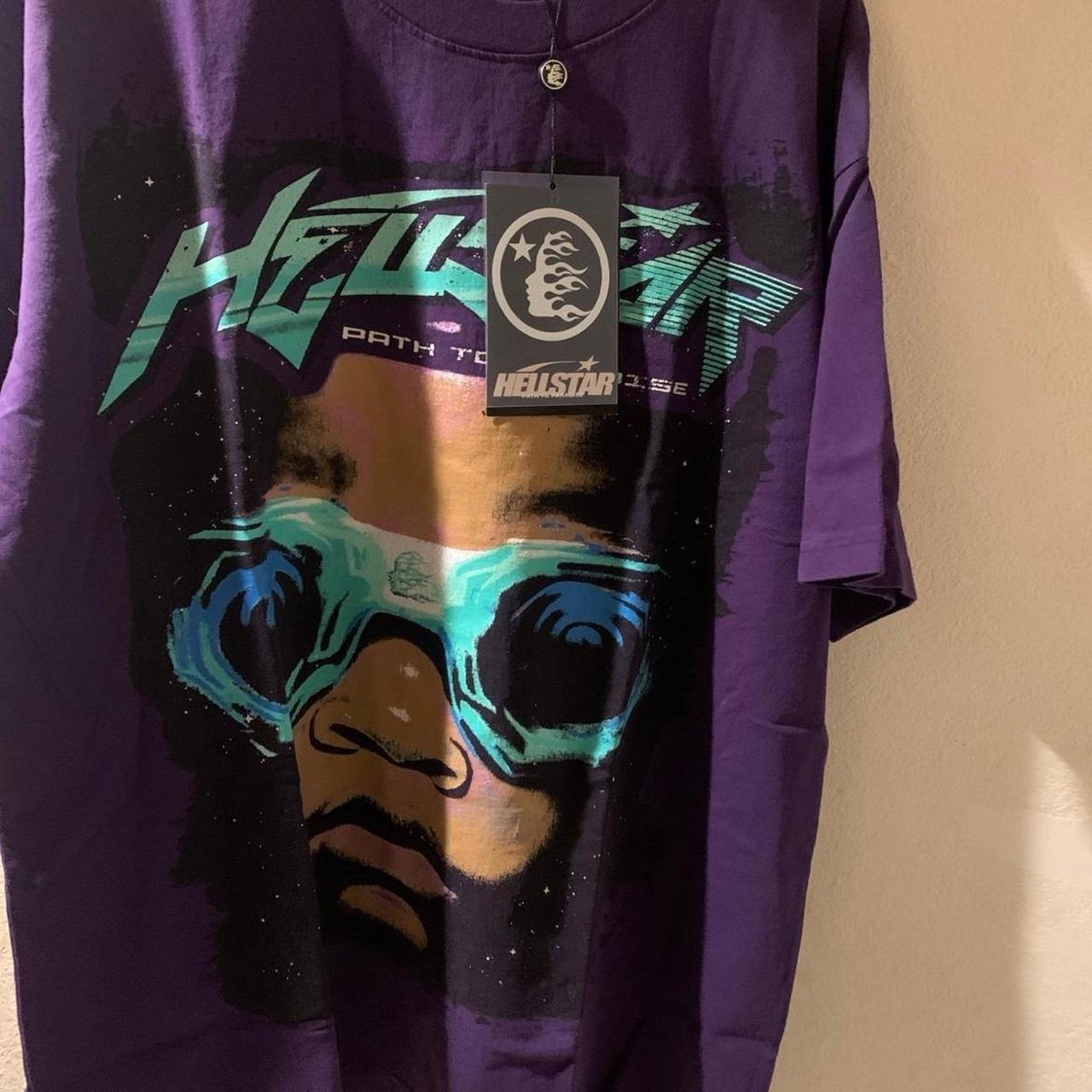 Purple hellstar tee #hellstar | Depop