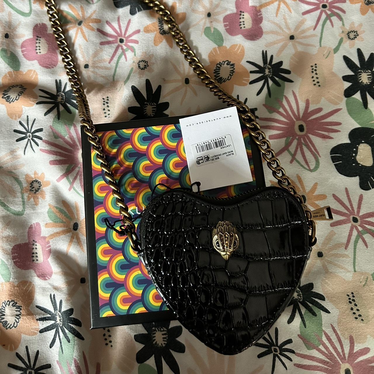 micro kurt geiger heart crossbody. Brand new with... - Depop