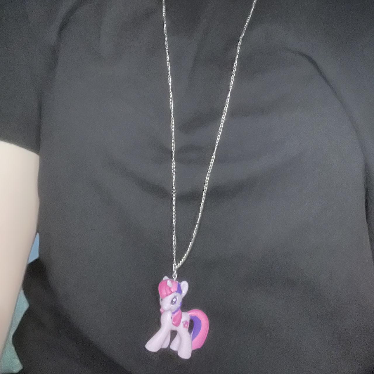 Cute Handmade Mlp necklace 🌸💜 🌀Ships... - Depop