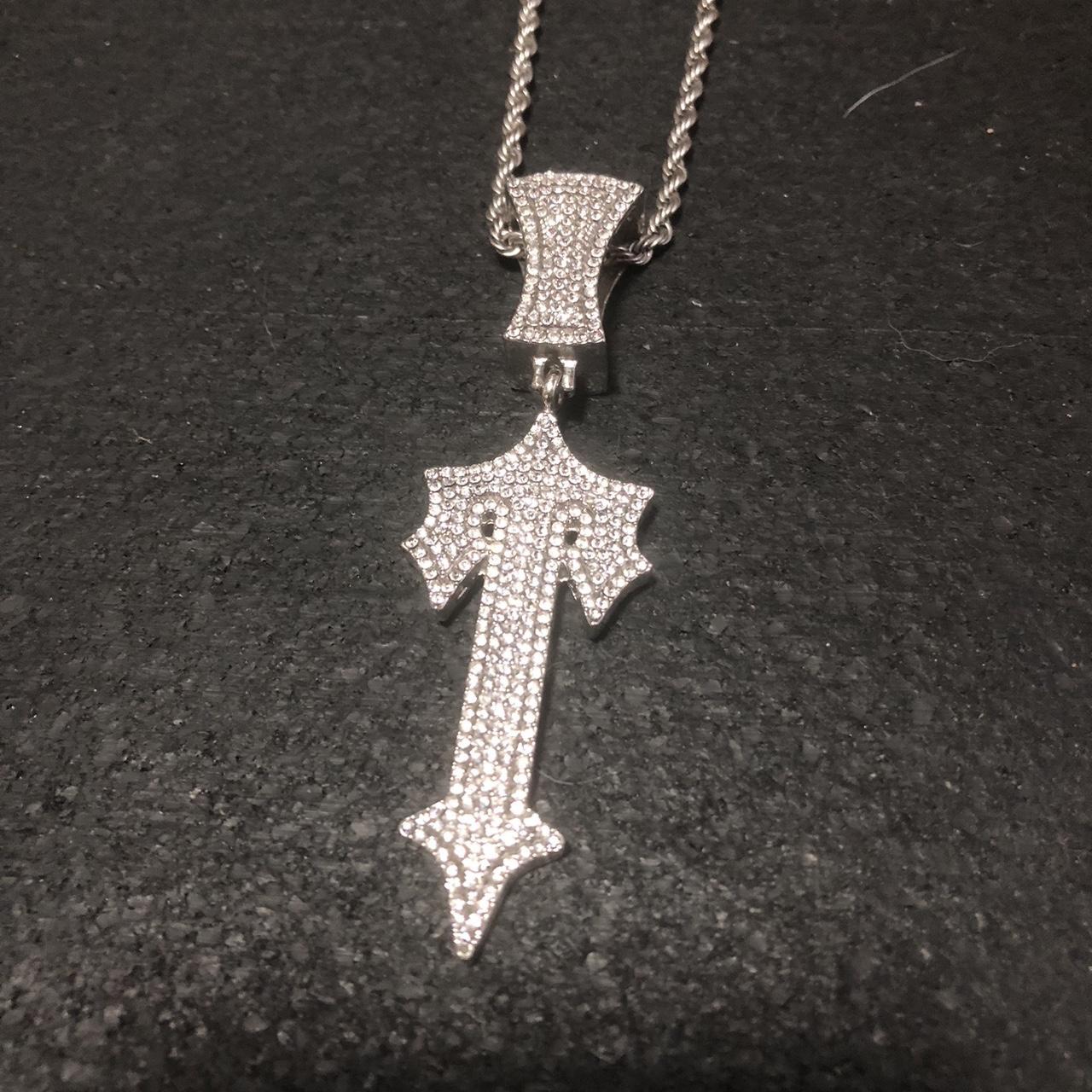 Iced Out Trapstar T pendant with Lab Diamonds.... - Depop