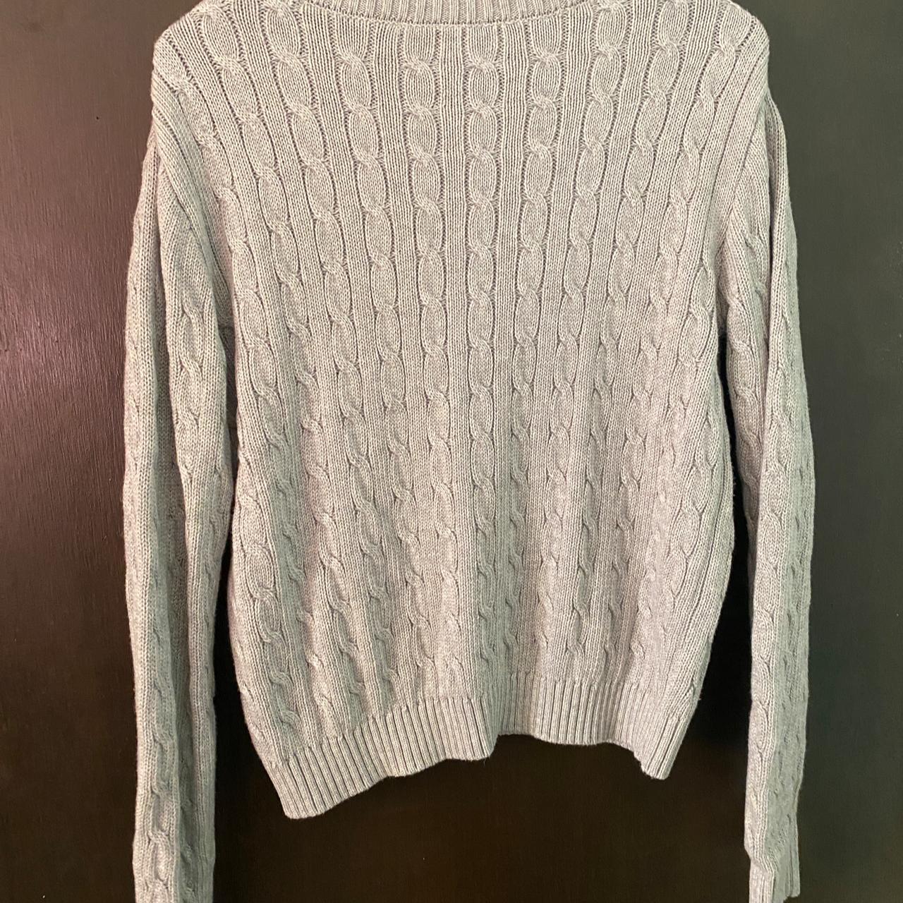 Grey Argyle Sweater (Tag cut out but pretty sure its... - Depop