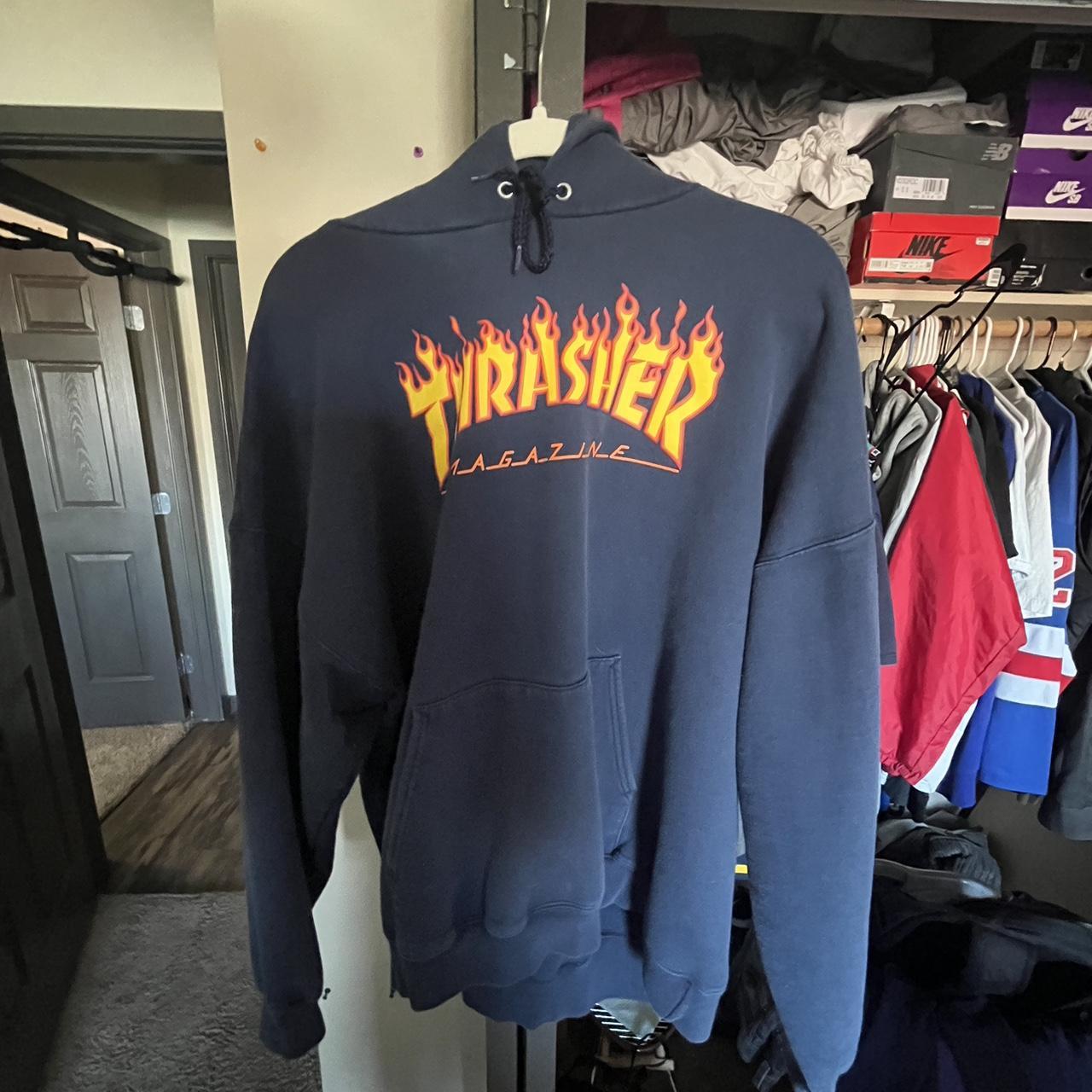 New thrasher hoodie tags came off in wash from thrift - Depop