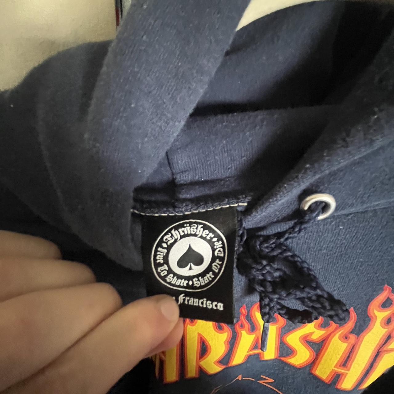New thrasher hoodie tags came off in wash from thrift - Depop